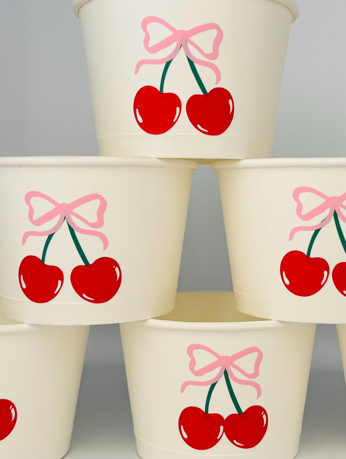 Cherry Party Cups, Cherry Birthday Cups, Cherry Baby Shower Cups ...