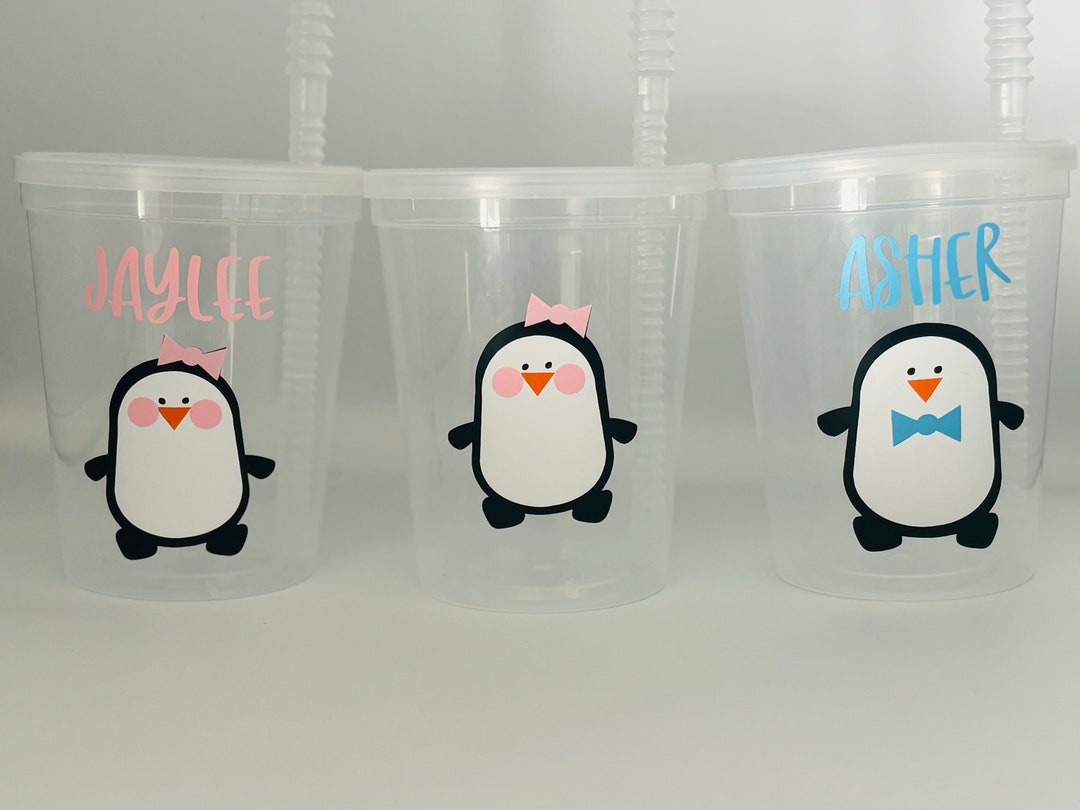 Penguin Party Cups, Penguin Birthday Party Cups, Penguin Party Supplies ...