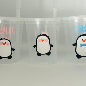 Penguin Party Cups, Penguin Birthday Party Cups, Penguin Party Supplies ...