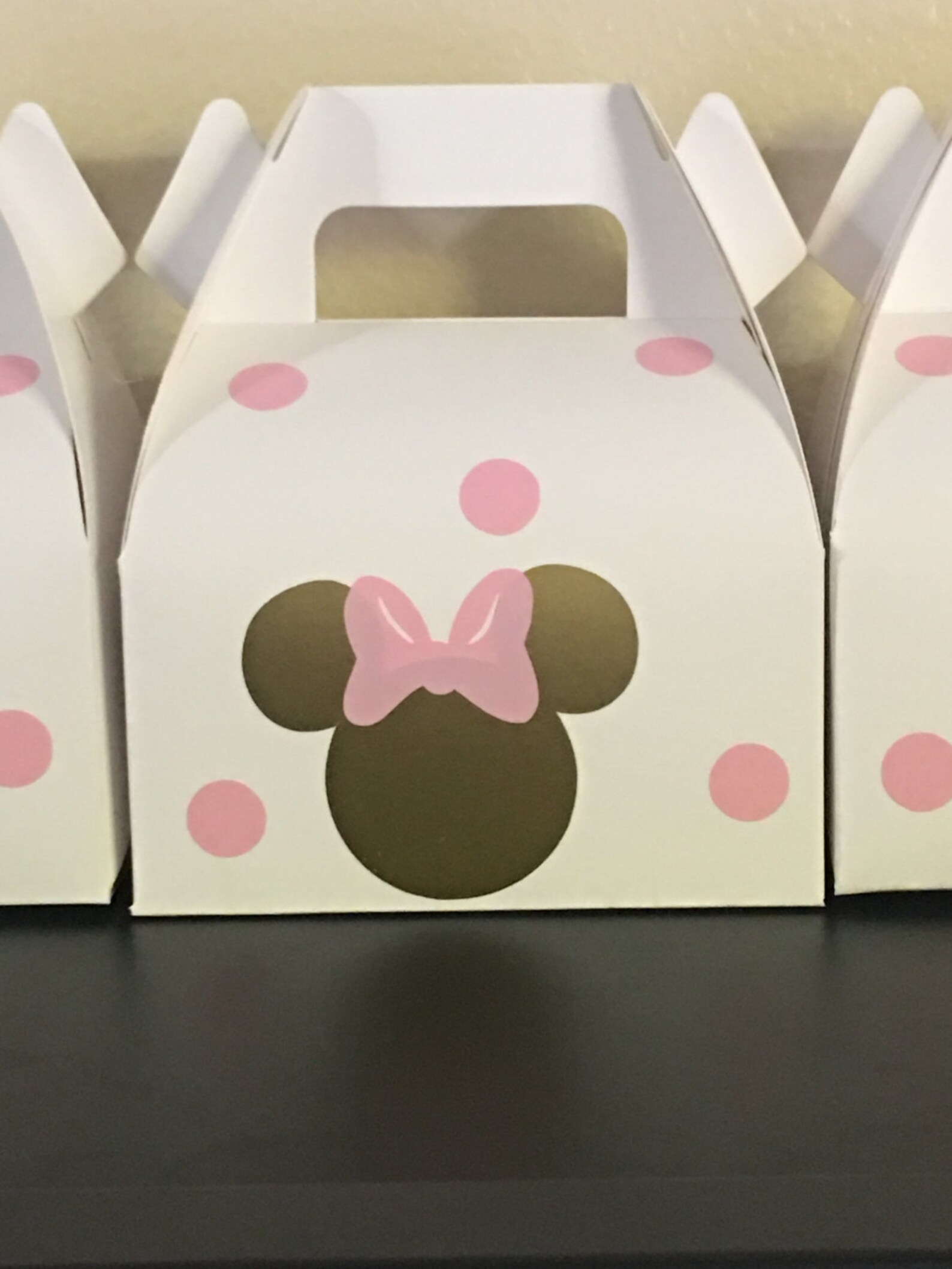 Minnie Mouse Pink and Gold Party Favors Box Pink and Gold - Etsy