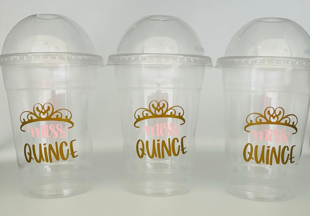 Quinceañera Party Cups, Custom Mis Quince Favors, 16oz Disposable ...