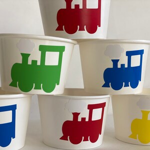 Train Party Snack Cups, Train Birthday Party Snack Cups, Train Baby ...
