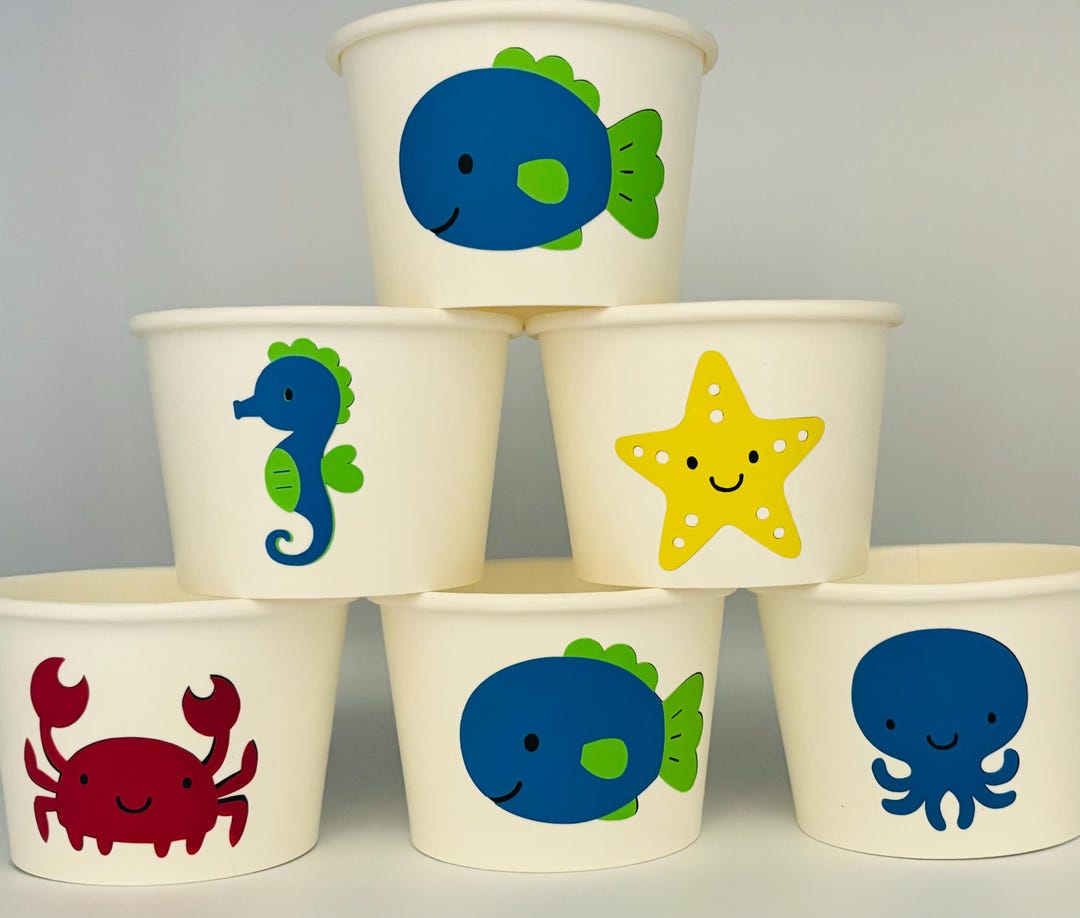 Under the Sea Party, Ocean Party Cups, Under the Sea Baby Shower, Fish ...