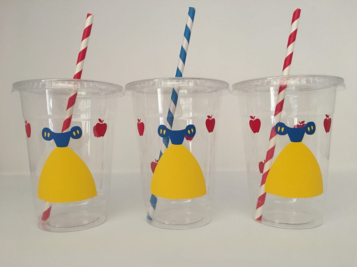 Snow White Party Cups Snow White Birthday Party Snow White - Etsy