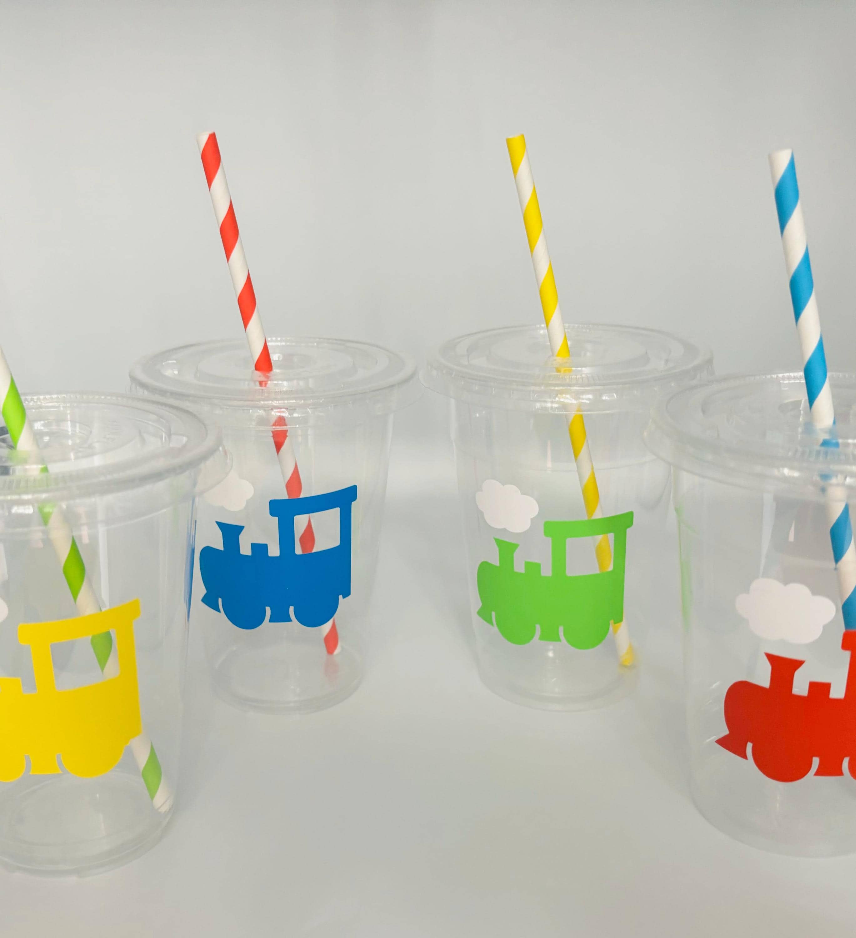 Train Party Cups, Train Birthday Party, Train Baby Shower Cups, Train ...