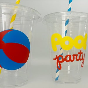 Pool Party Cups, Swimming Party Cups, Summer Party Cups, Pool Birthday ...