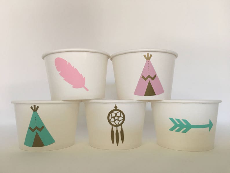 Tribal Party Snack Cups Tribal Birthday Snack Cups Boho | Etsy