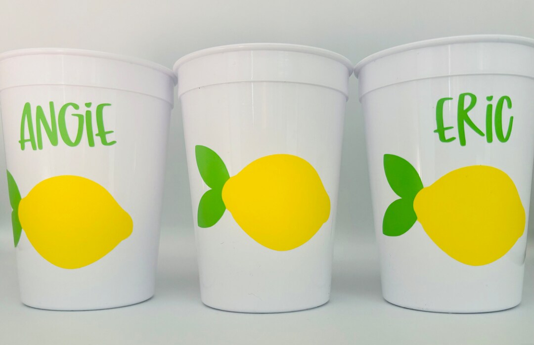 Lemon Party Cups, Citrus Cups, Lemon Birthday Party, Lemon Baby Shower ...