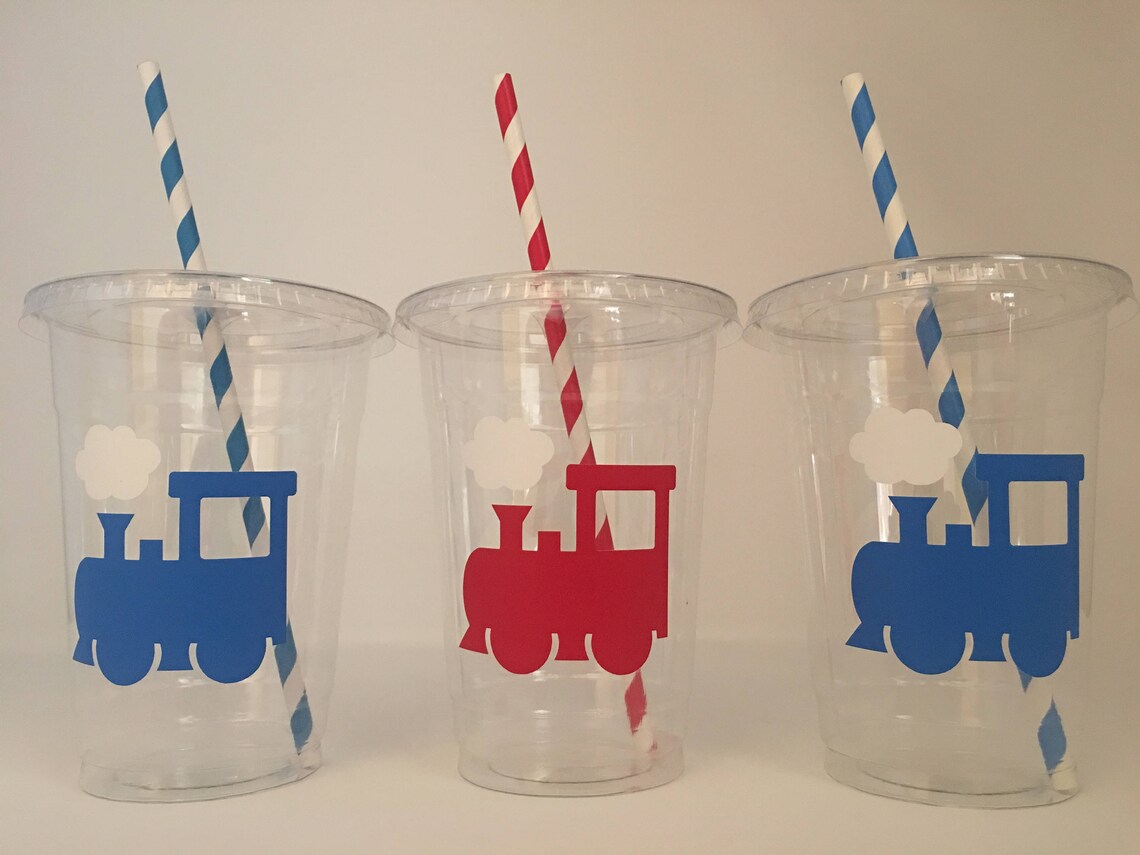 Train Party Cups Train Birthday Party Train Baby Shower - Etsy