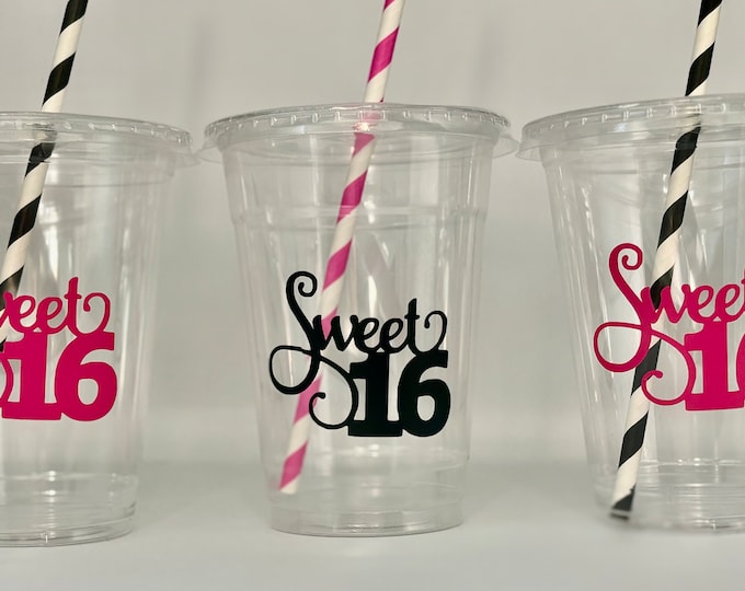 SWEET 16 PARTY Cups Sweet Sixteen Party Cups Sweet 16 Party Cups Sweet ...