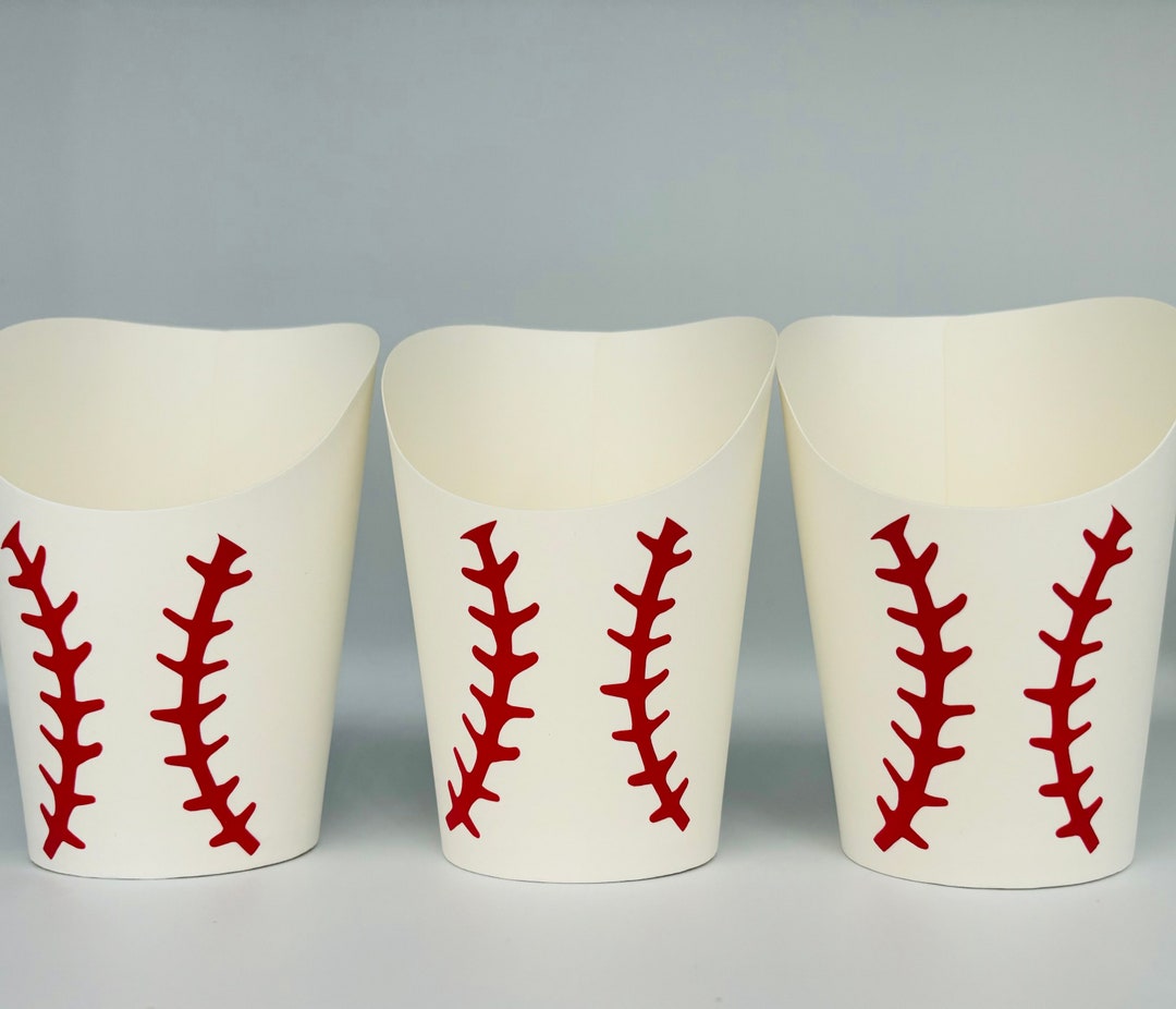 Baseball Party Snack Cups, Baseball Birthday Party Snack Cups, Baseball ...