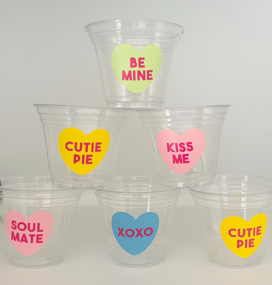 Valentine Party Cups, Valentine Birthday Party Cups, Valentine Favors ...