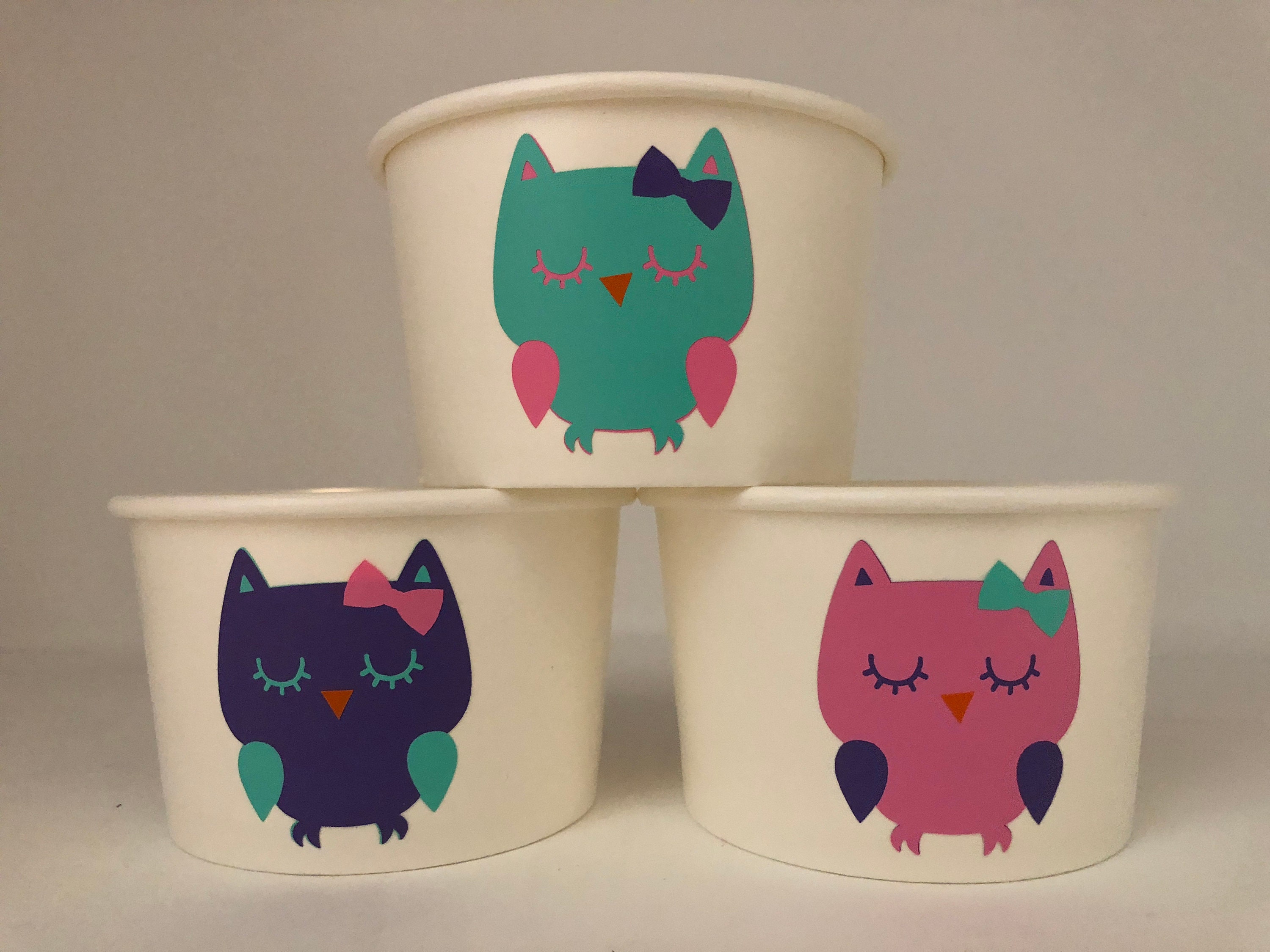 Owl Party Snack cups Owl birthday Party Owl baby shower Owl | Etsy