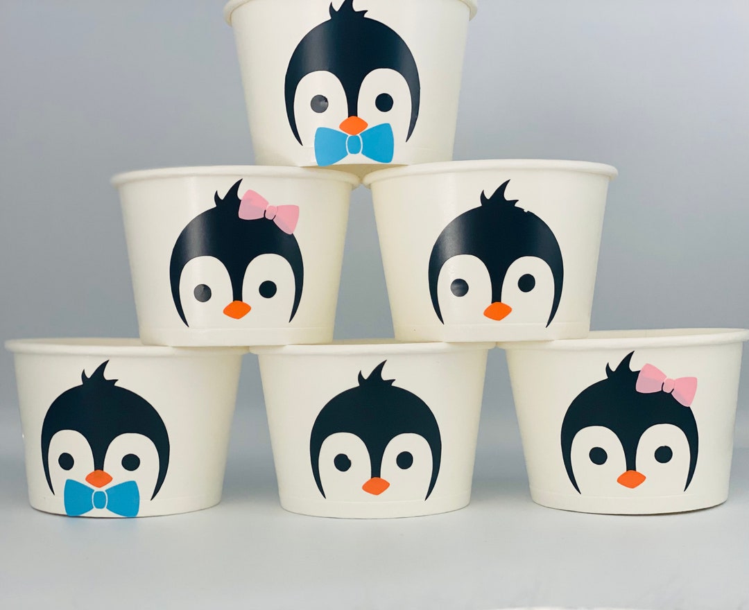 Penguin Party Snack Cups, Penguin Birthday Party Snack Cups, Winter ...