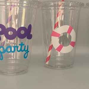 Pool Party Cups Swimming Party Cups Summer Party Cups Pool - Etsy
