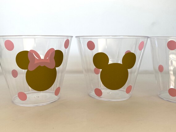 Minnie Mouse Party Cups Pink and Gold Minnie Mouse Pink and | Etsy