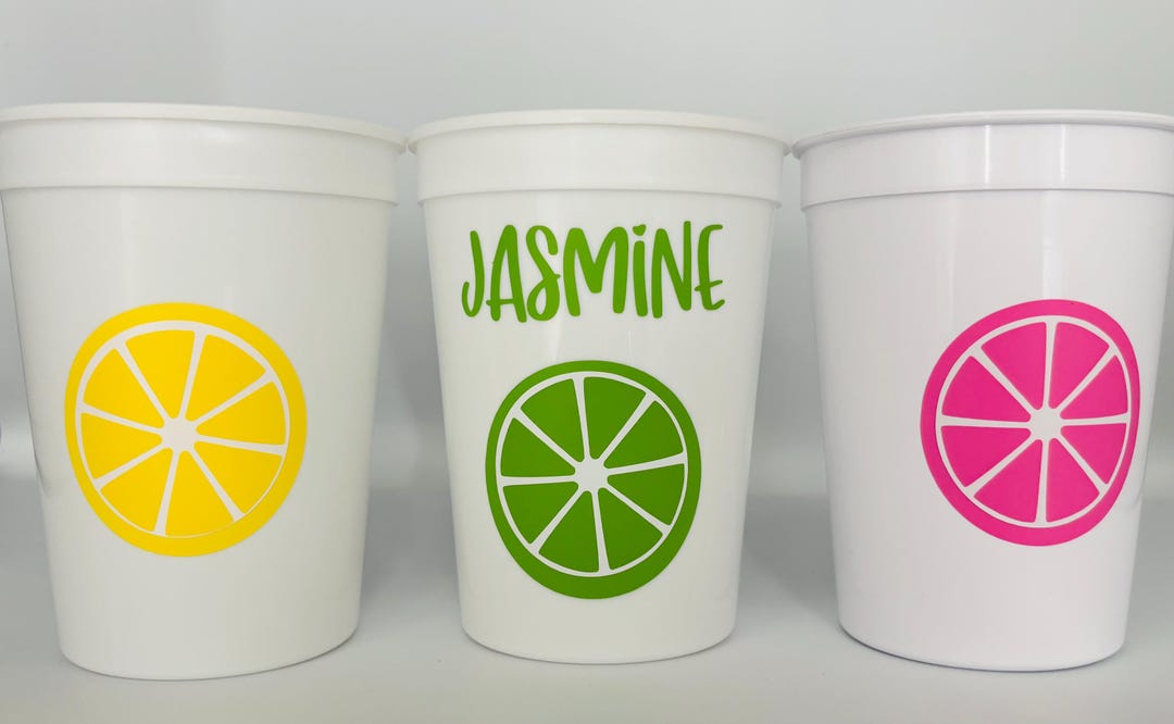 Citrus Party Cups,lemon Birthday Party Cups,pink Lemonade Party ...