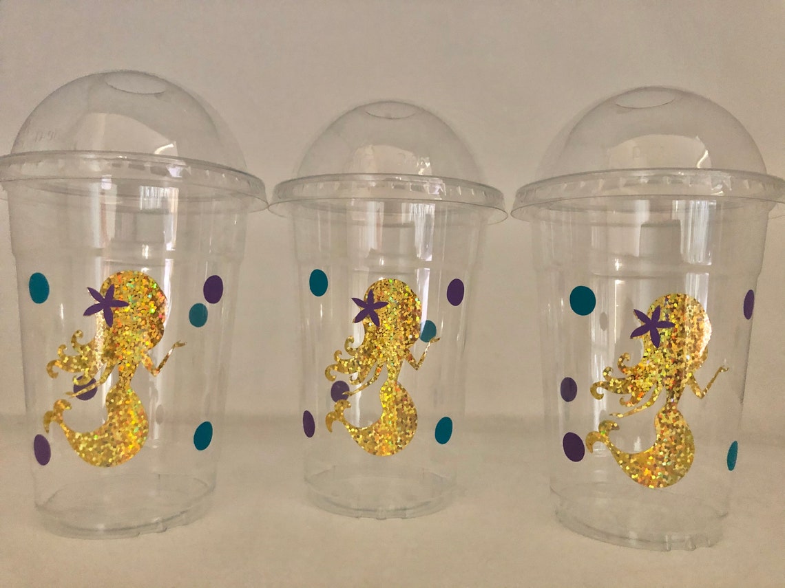 Mermaid Party Cups Mermaid Party Favors Ocean Party Cups - Etsy
