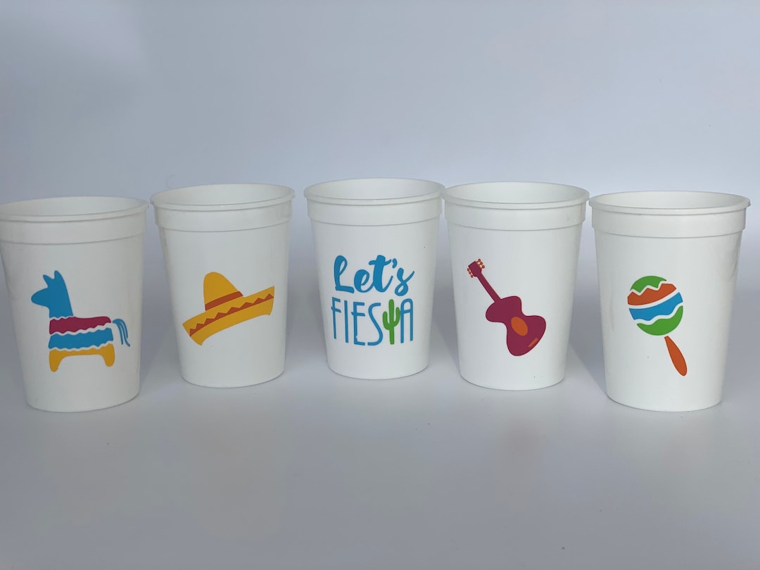Fiesta Party Cups, Fiesta Birthday Party Cups, Fiesta Party Supplies ...