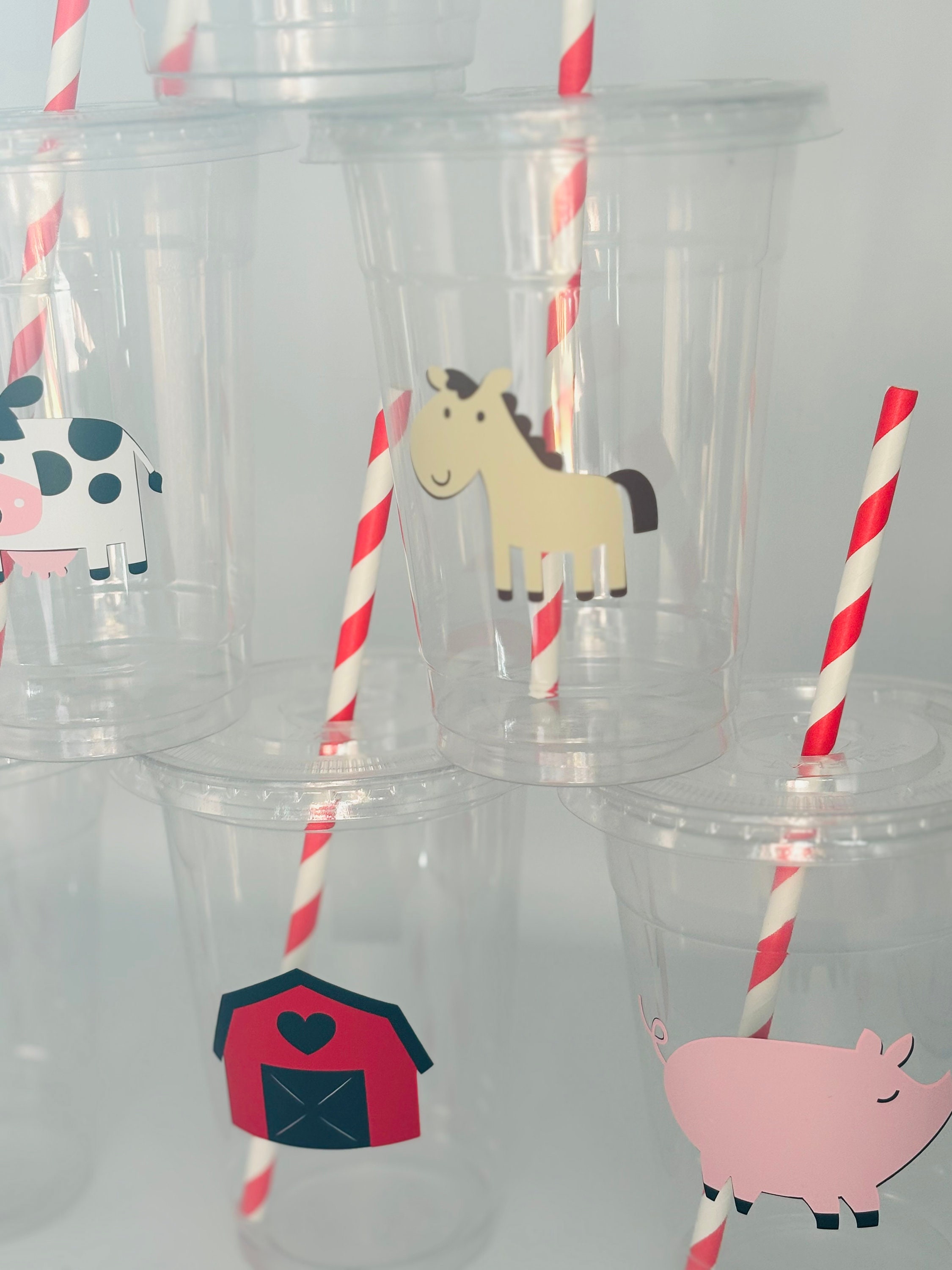 Farm Party Cups, Farming Party, Tractor Party, Farm Baby Shower ...