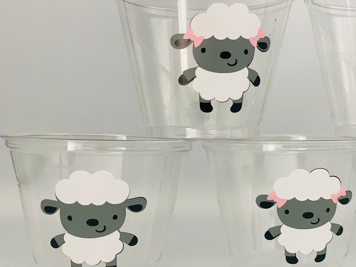 Sheep Party Snack Cups, Sheep Birthday Party, Sheep Baby Shower, Sheep ...