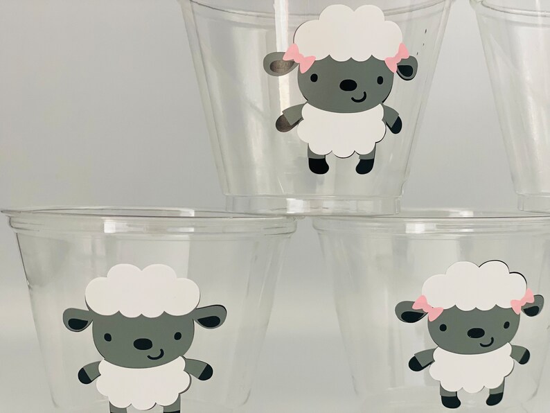 Sheep Party Snack Cups, Sheep Birthday Party, Sheep Baby Shower, Sheep ...
