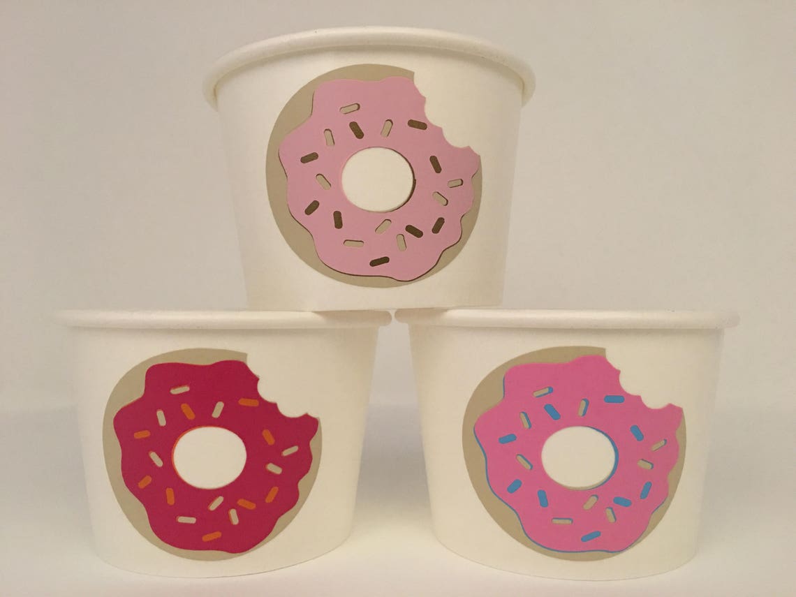 Donut Party Snack Cups Donut Party Cups Donut Birthday Party - Etsy