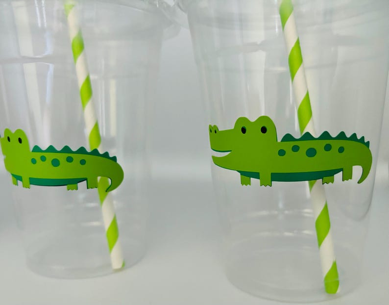 Alligator Party Cups, Alligator Birthday Party Cups, Alligator Baby ...