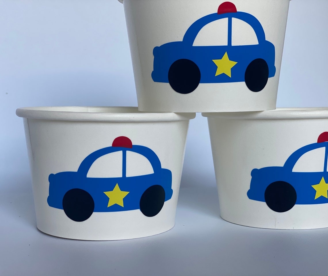 Police Party Cups Cop Party Cups Police Birthday Party Cups - Etsy