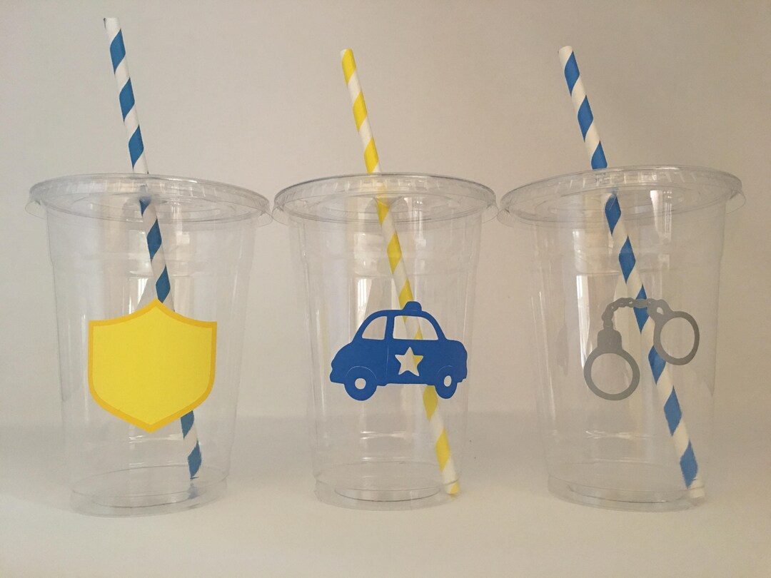 Police Party Cups, Police Birthday Party, Cop Party Cups, Cop Birthday ...