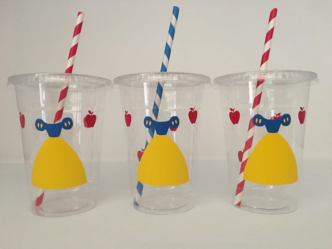 Snow White Party Cups Snow White Birthday Party Snow White - Etsy