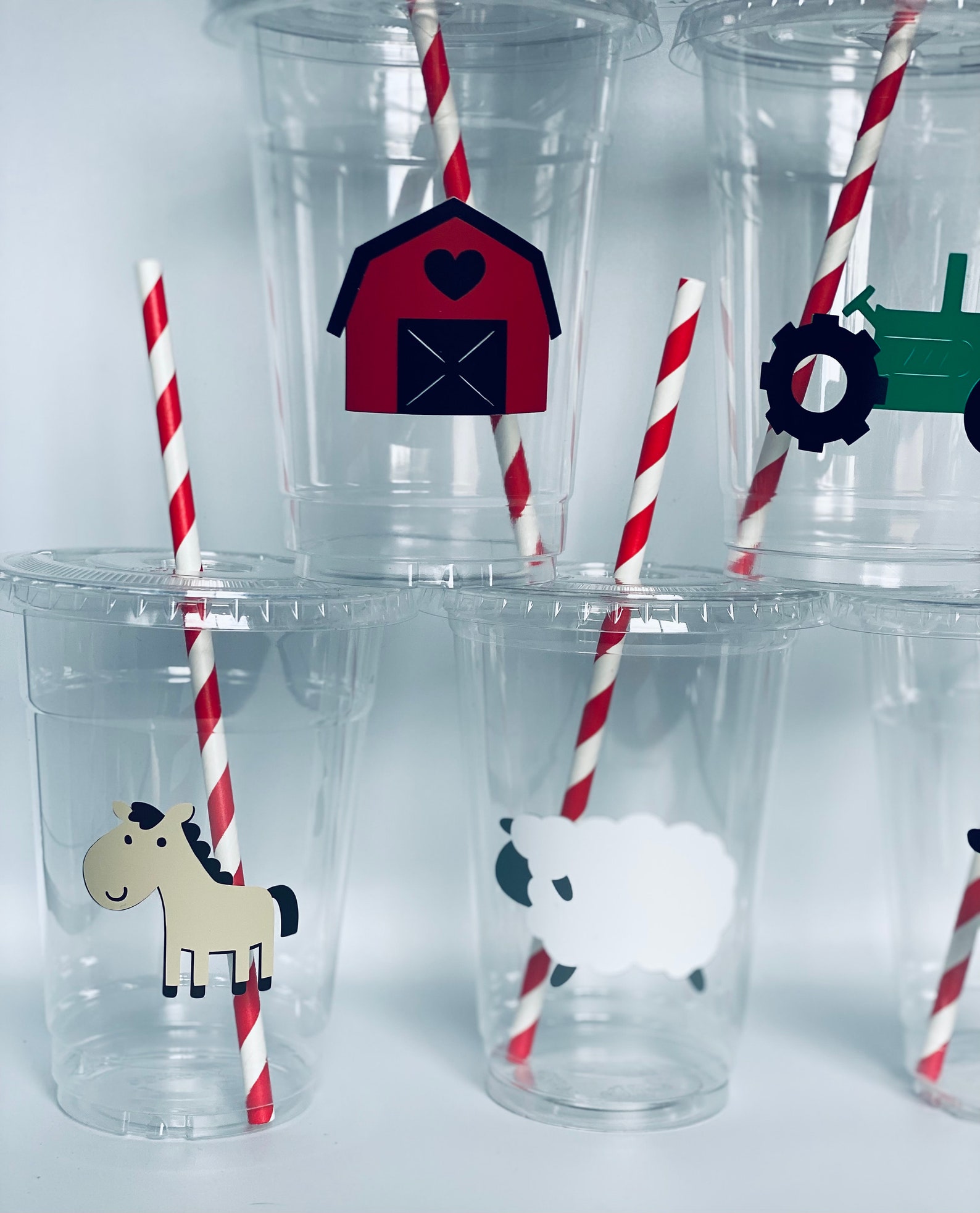 Farm Party Cups Farming Party Tractor Party Farm Baby - Etsy