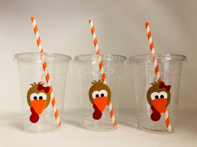 Thanksgiving Party Cups Turkey Party Cups Thanksgiving Kids | Etsy
