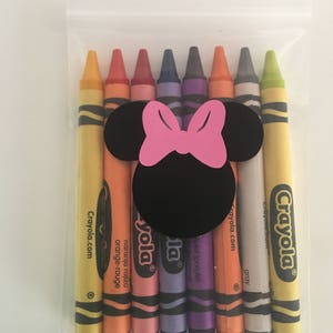Minnie Mouse Party Favors Minnie Mouse Crayon Set Minnie - Etsy