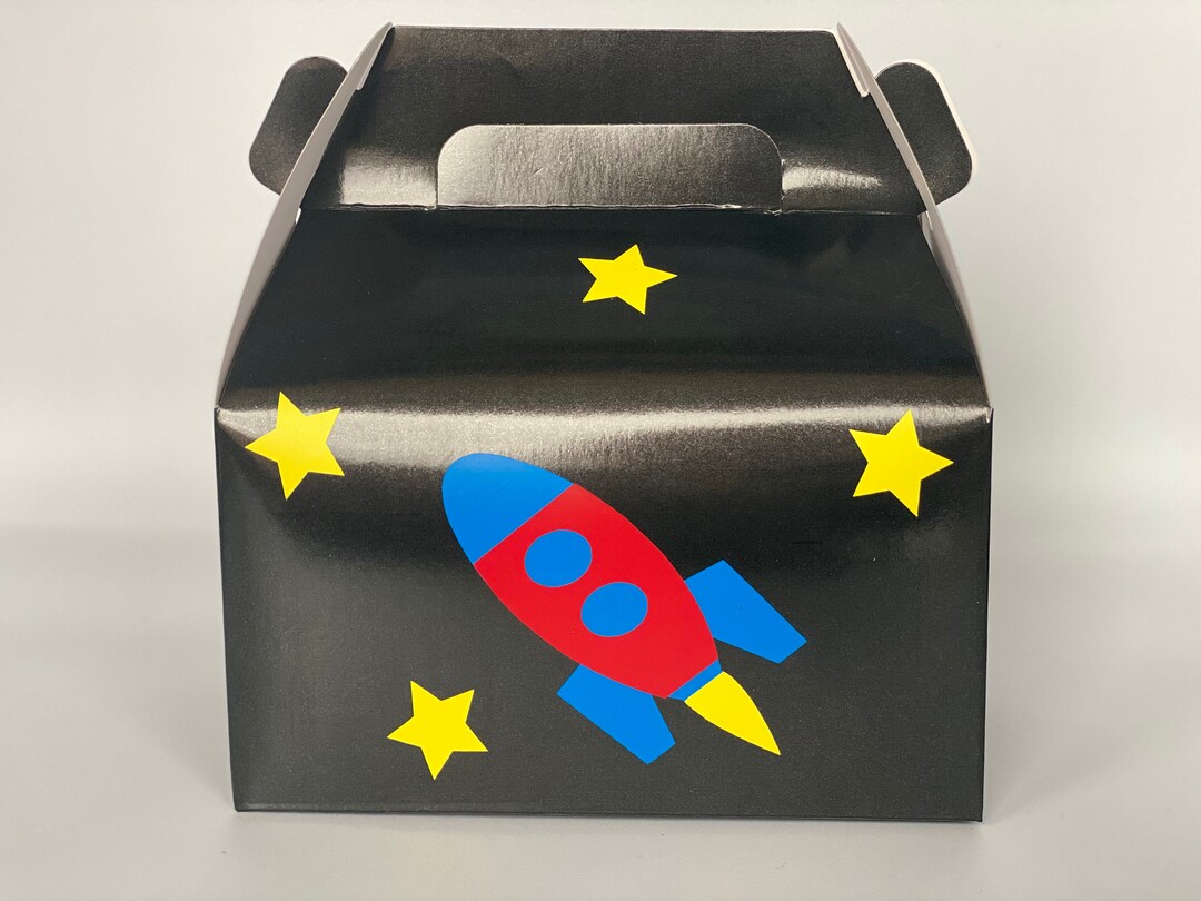 Rocket Party Favor Boxes, Outer Space Party Favors, Space Ship Party ...
