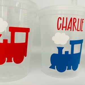 Train Party Cups, Choo Choo Train Party Cups, Train Party Favors, Train ...