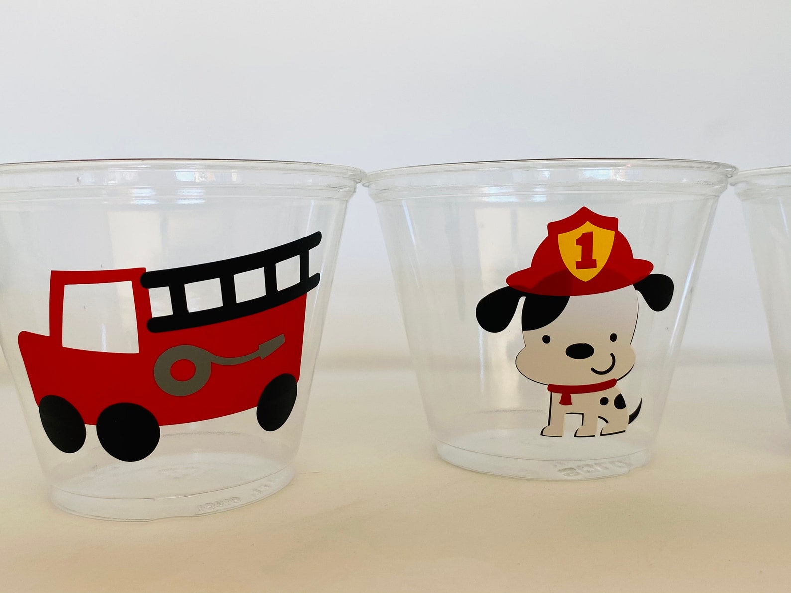 Fireman Party Cups Firetruck Party Cups Fireman Birthday | Etsy