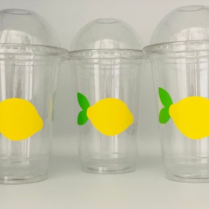 Lemon Party Cups, Lemon Birthday Party Cups, Lemon Party Favors, Lemon ...