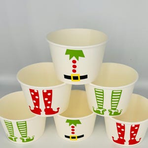 Elf Party Snack Cups, Elf Birthday Party Cups, Christmas Party Cups ...