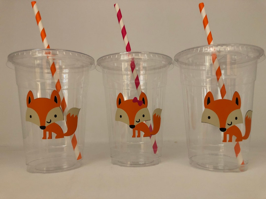 Fox Party Cups Fox Baby Shower Cups Fox Birthday Party Cups - Etsy