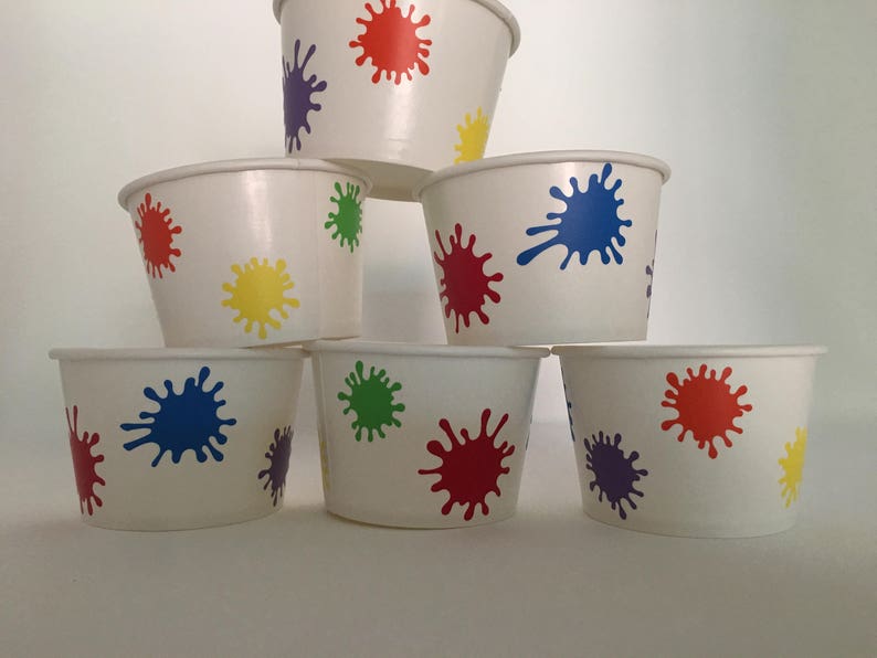 Paint Party Snack Cups Painting Party Art Party Paint - Etsy