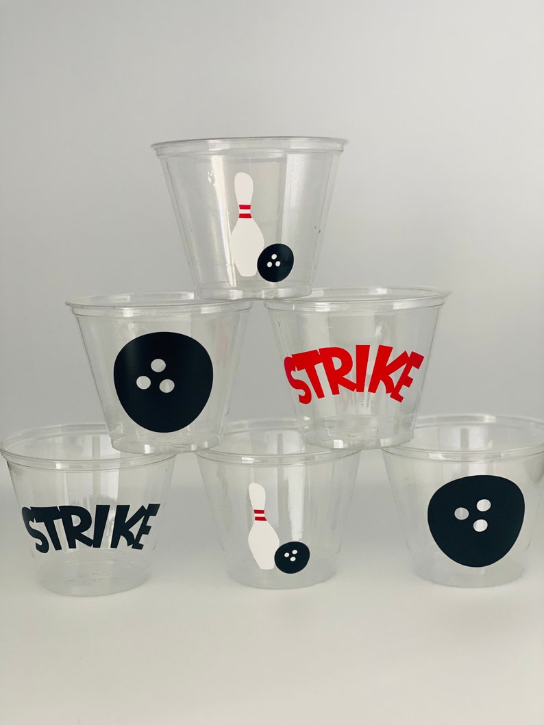 Bowling Party Snack Cupsbowling Birthday Party Bowling - Etsy