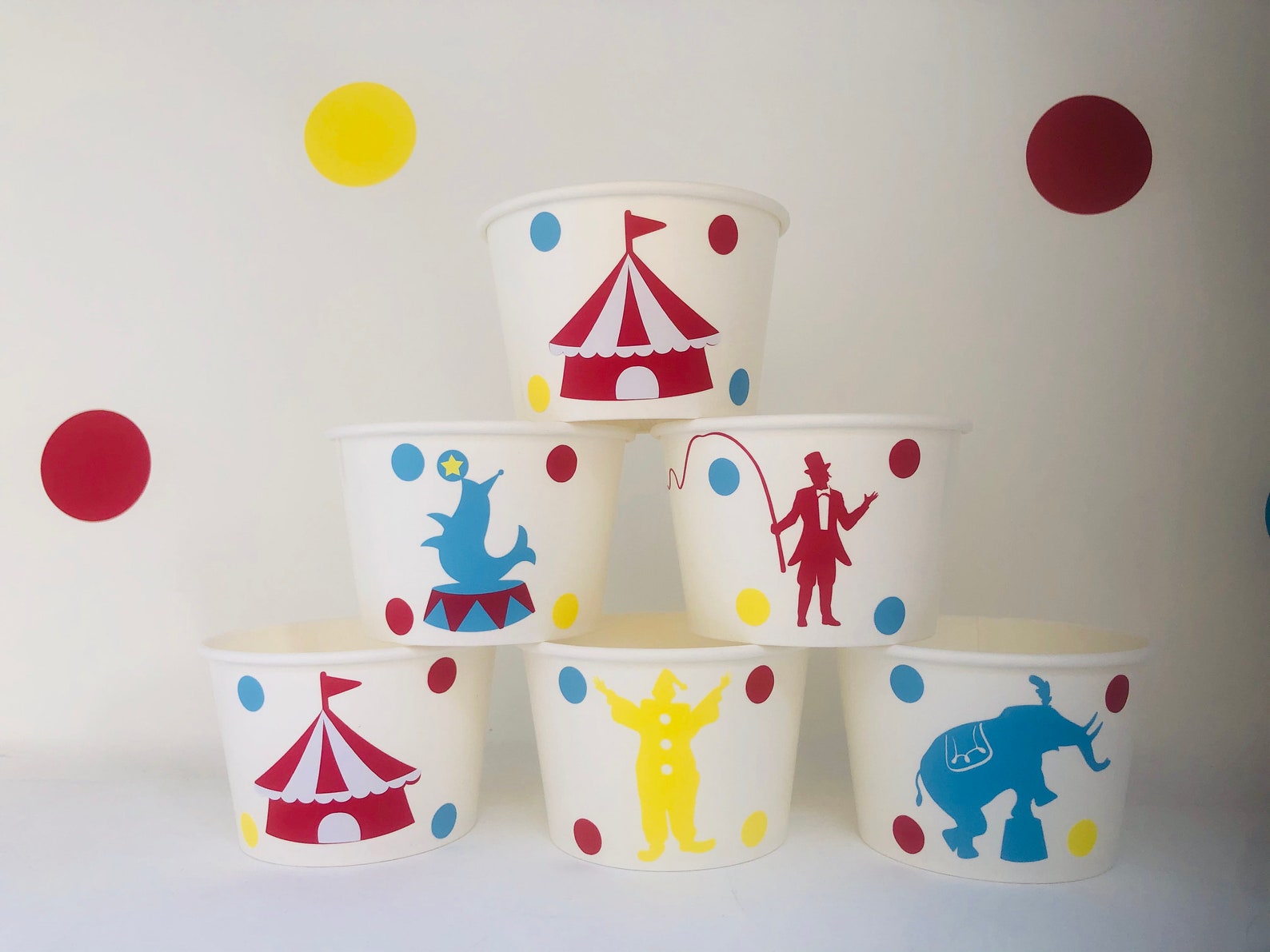 Circus Party Snack Cups Carnival Party Snack Cups Circus - Etsy
