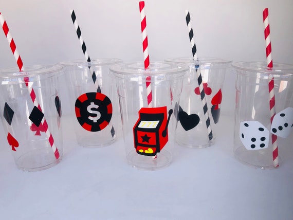 Casino Party Cups Casino Birthday Party Las Vegas Party - Etsy