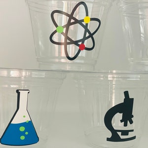 Science Party Snack Cups, Mad Scientist Party Cups, Science Birthday ...