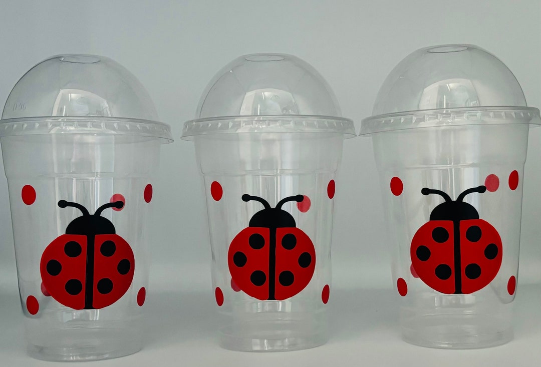 Lady Bug Party Cups, Lady Bug Birthday Party Cups, Lady Bug Baby Shower ...