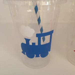 Train Party Cups, Train Birthday Party, Train Baby Shower Cups, Train ...