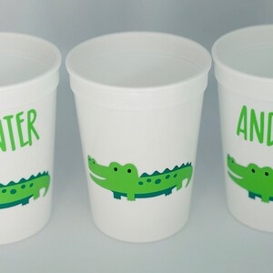 Alligator Party Cups, Alligator Birthday Party Cups, Alligator Baby ...