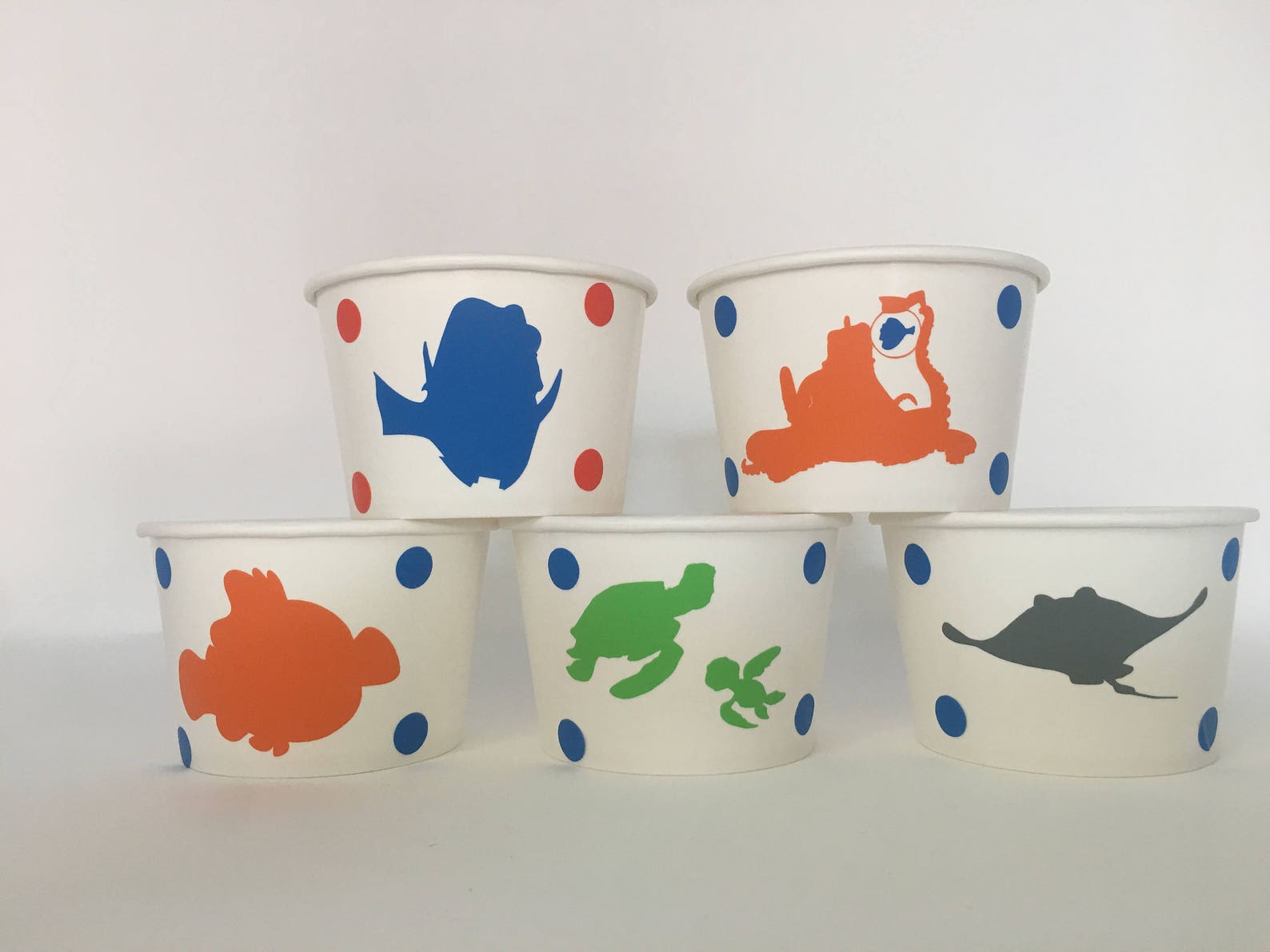 Finding Nemo Party Cups Finding Nemo Birthday Party Finding - Etsy