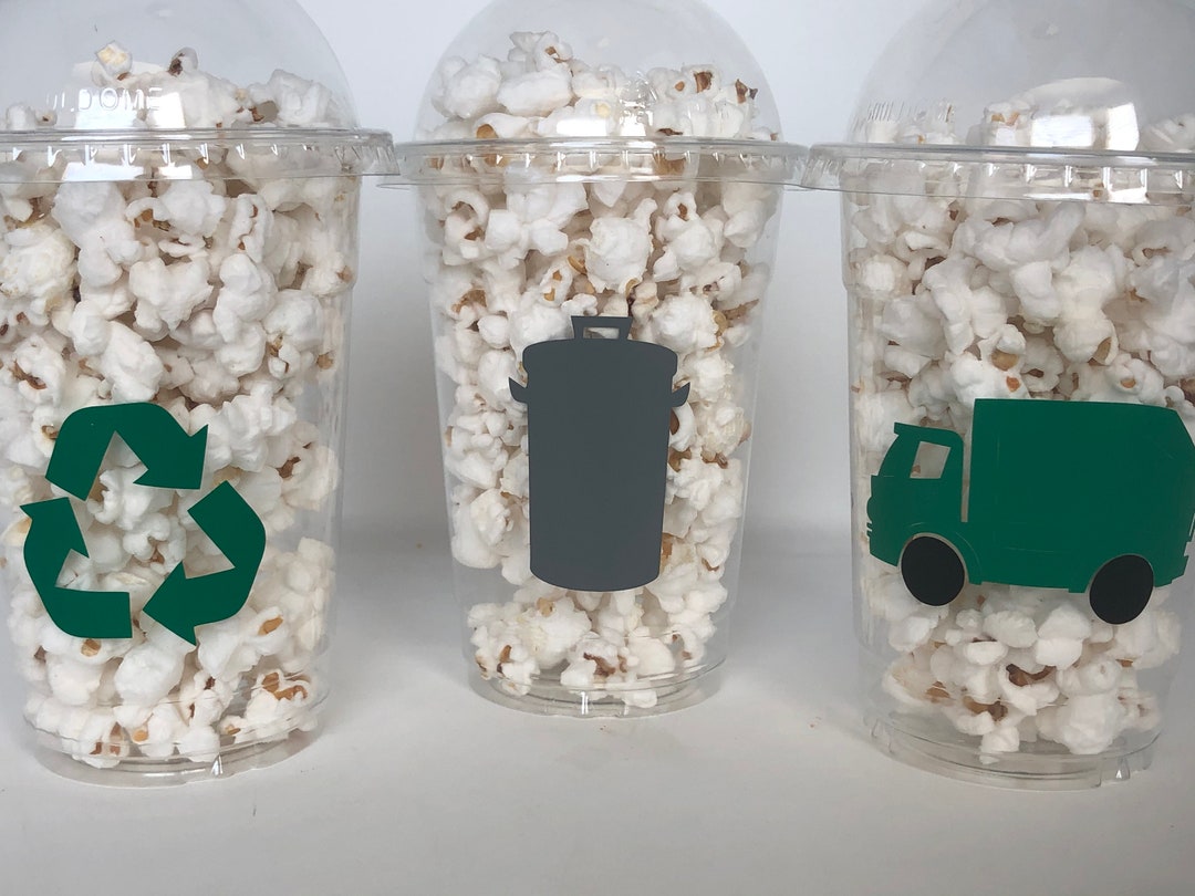 Garbage Party Popcorn Cups, Garbage Truck Party, Garbage Truck Birthday ...